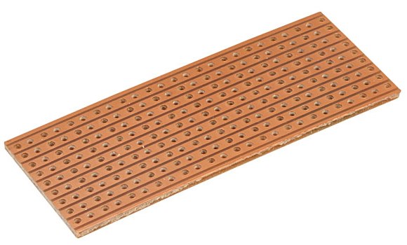 Stripboard 25 x 64mm 0.1 9 Tracks 25 Holes | 335-050